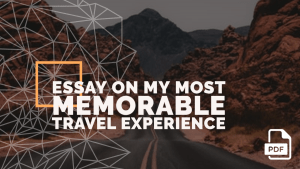 Essay on My Most Memorable Travel Experience for Students [PDF]