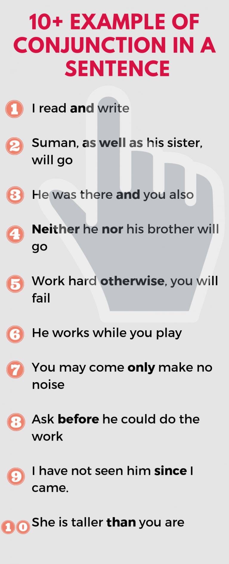 10+ Example of Conjunction In a Sentence - English Compositions