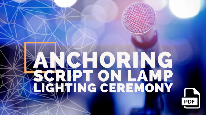 Anchoring Script on Lamp Lighting Ceremony [With PDF] - English ...